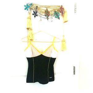 bebe | Tops | Vintage Bbsp Black Yellow Tank Top | Poshmark